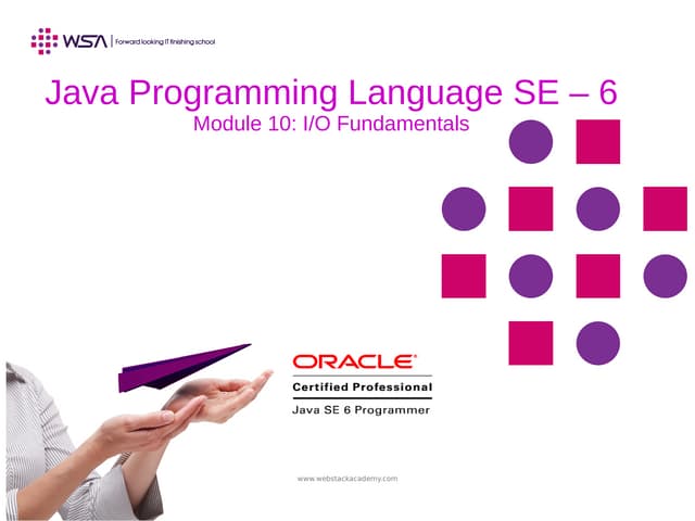 Core Java Programming Language Jse Chapter X Io Fundamentals Ppt