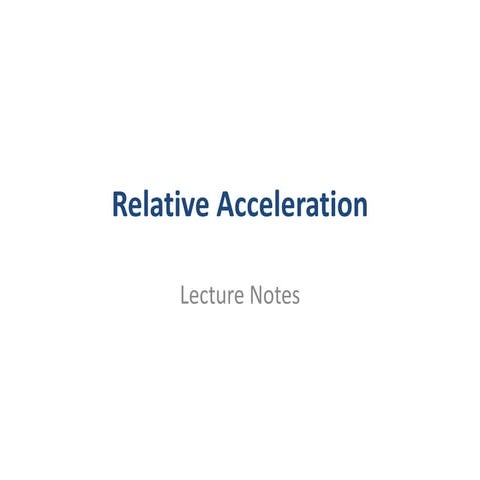 010 relative acceleration | PPT