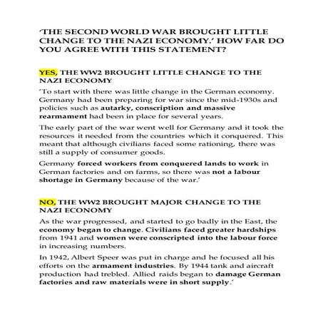 HISTORY IGCSE REVISION CARDS - 012. THE SECOND WORLD WAR BROUGHT LITTLE ...