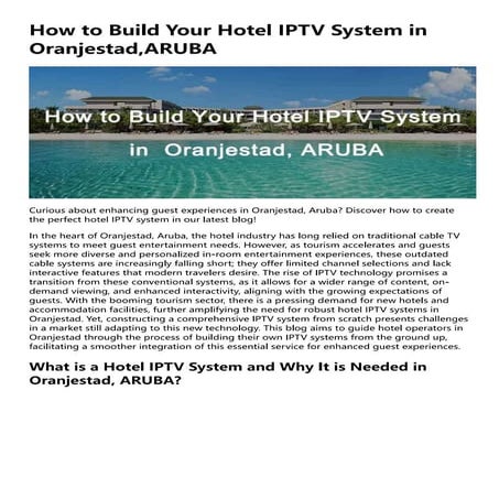 How to Build Your Hotel IPTV System in Oranjestad，ARUBA | PDF