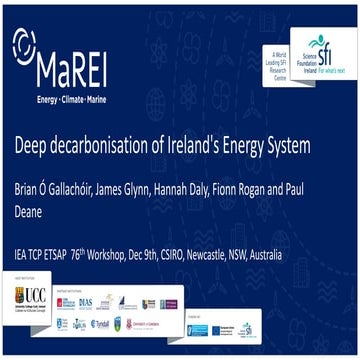 Deep decarbonisation of Ireland's energy system | PPT | Free Download