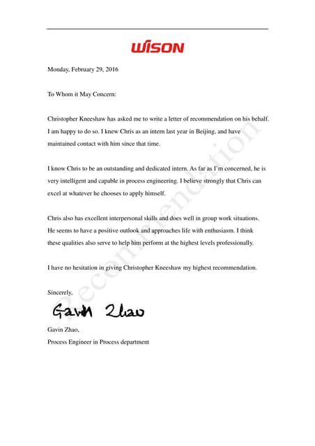 SLP Letter of Recommendation | PDF
