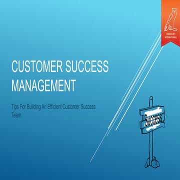 Customer Success Manager - CS Introduction | PPTX