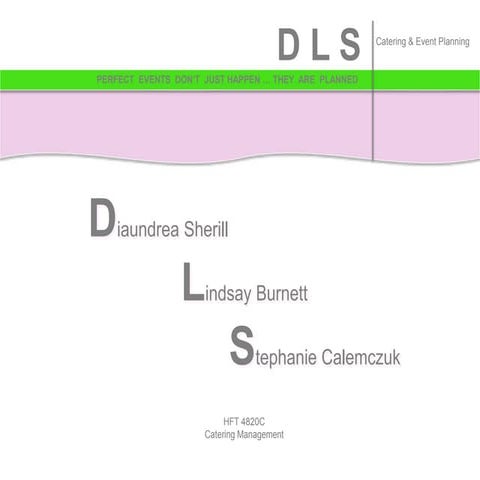 DLS FINAL Catering Menu Project | PPTX | Desserts and Baking | Food & Drink