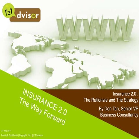 Insurance 2.0 : The Way Forward - Rationale, Strategy, Methodology | PPTX