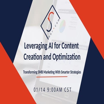 Leveraging AI for Content Creation and Optimization | PPTX