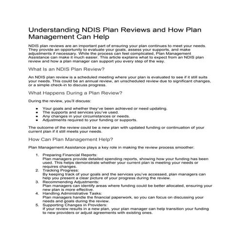 Understanding NDIS Plan Reviews and How Plan Management Can Help.docx