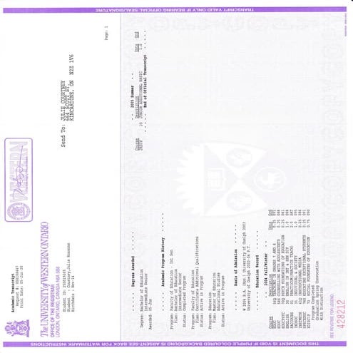 Transcript UWO | PDF