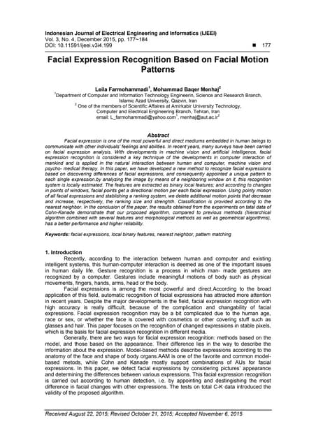 A Literature Review On Emotion Recognition System Using Various Facial Expression | PDF