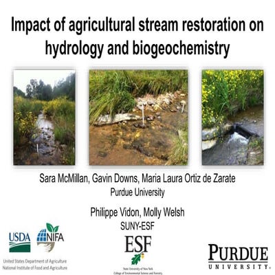 Impact of Agricultural Stream Restoration on Riparian Hydrology and ...