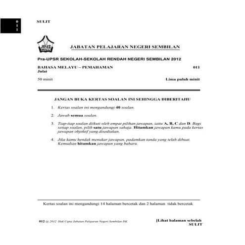 011 bm pemahanan n9 | PDF