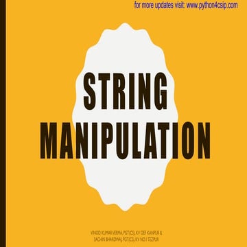 00012python String Manipulation Slides Ppt