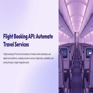 New Flight Booking API to Automate Travel Services | PDF