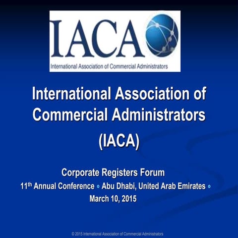 International Association of Commercial Administrators | PPTX