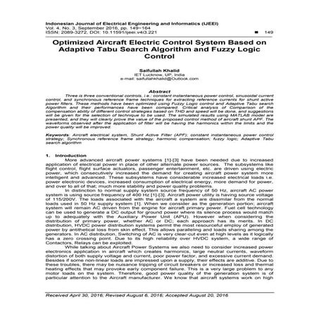 Optimized Aircraft Electric Control System Based On Adaptive Tabu Search Algorithm And Fuzzy