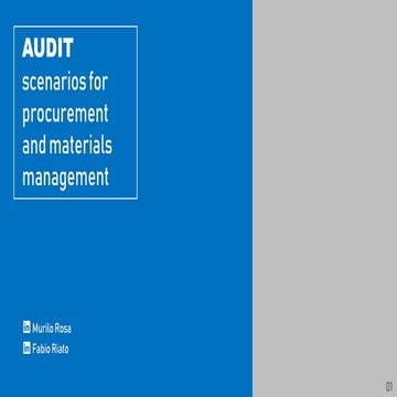 Audit scenarios for procurement and materials management | PDF