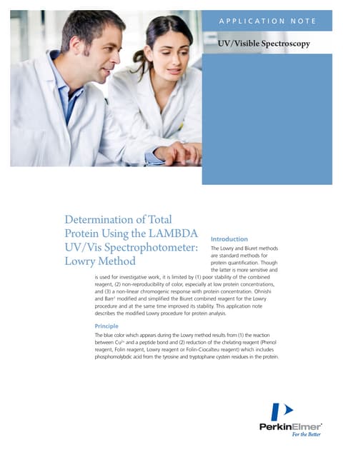 Practical 3 Quantitative determination of protein concentration using ...