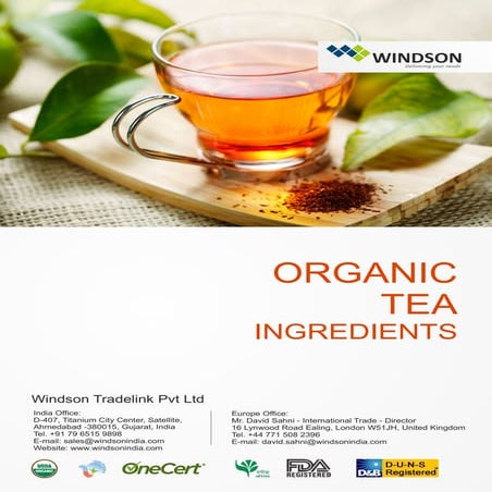 Organic Tea Ingredients | PDF