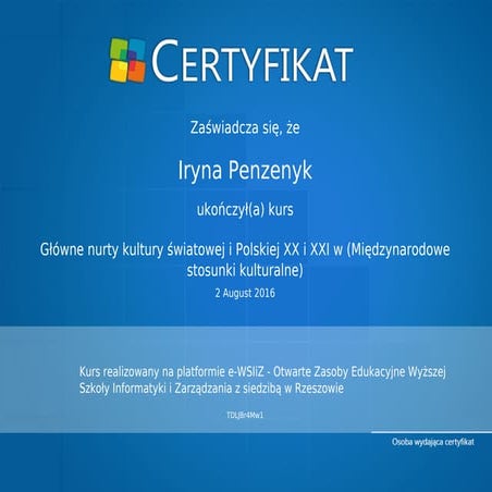 Certyfikat N | PDF