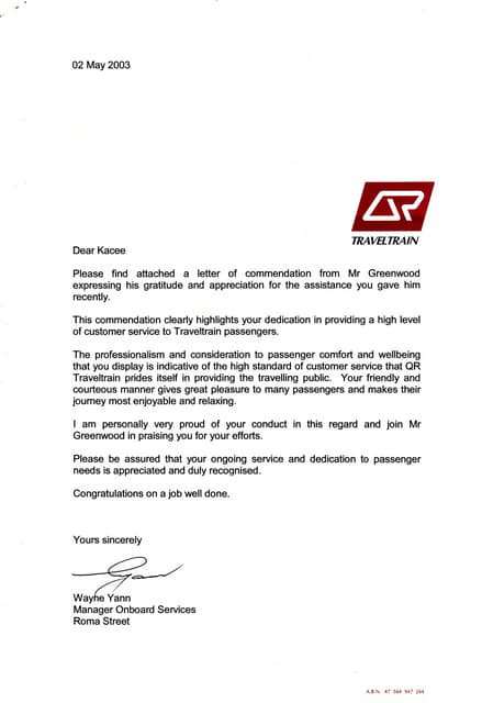 Letter of Commendation | PDF