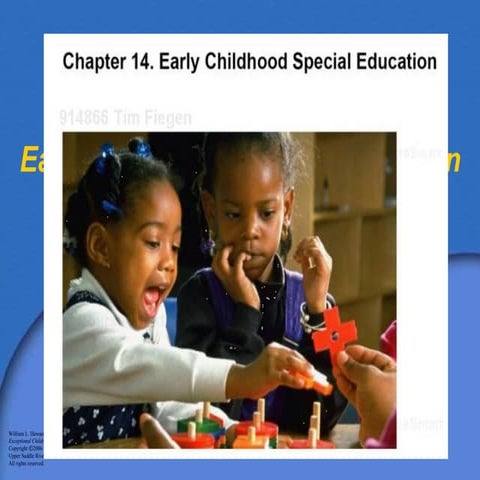ch14LectureSPED100 | PPT | Daycare and Pre-School | Parenting