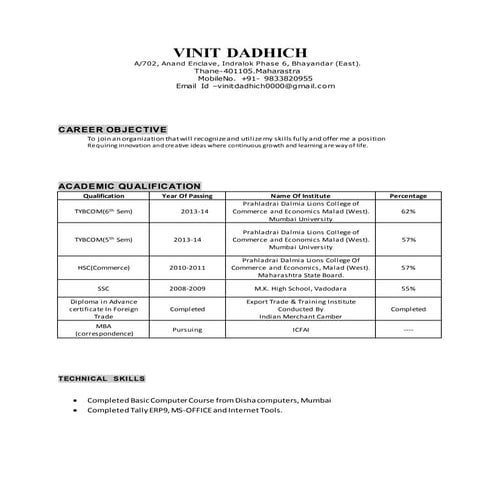 chandrika resume | DOCX