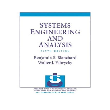 013221735x systemsengineeringandanalysisbybenjamins-190922015634 | PDF