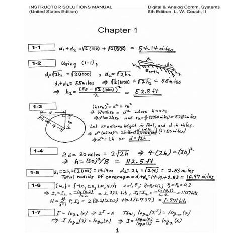 Solutions Manual Digital & Analog Communication Systems (8th Edition ...