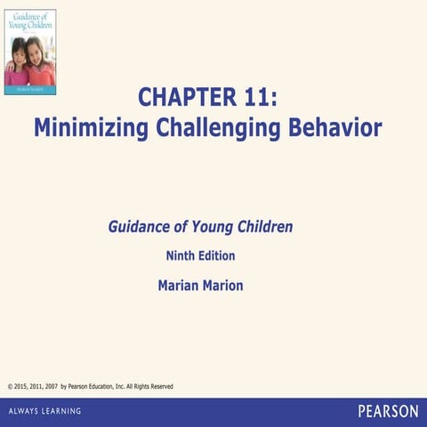 Chapter 11 Minimizing Challenging Behavior | PPT