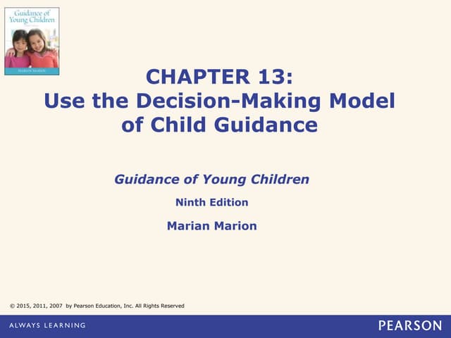 Chapter 5 Positive Guidance & Discipline Strategies: Direct Guidance | PPT