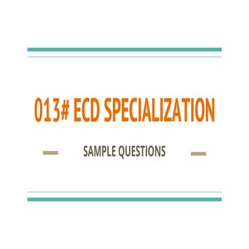013# ecd specialization | PPTX