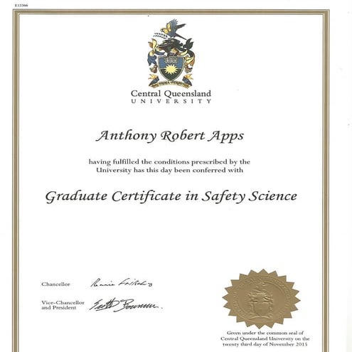 Graduate Certificate of Safety Science | PDF