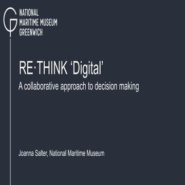 Democratising Data: How RE·THINK Digital will generate a collaborative ...