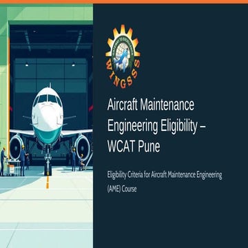 Eligibility Criteria for Aircraft Maintenance Engineering (AME) Course ...
