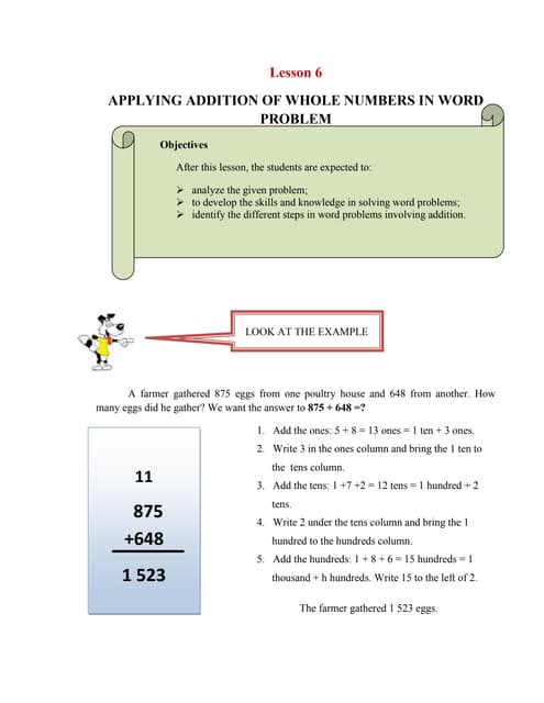 7. solving two step word problems involving addition and subtraction of ...