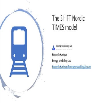 Modelling transport modal shift in TIMES models through elasticities of ...