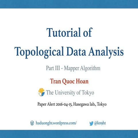 Tutorial Of Topological Data Analysis Part 3mapper Algorithm Pdf