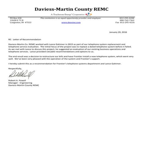 Frontier letter of recommendation | PDF