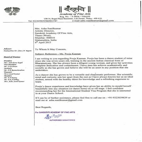 Recommendation Letter2- POOJA K | PDF