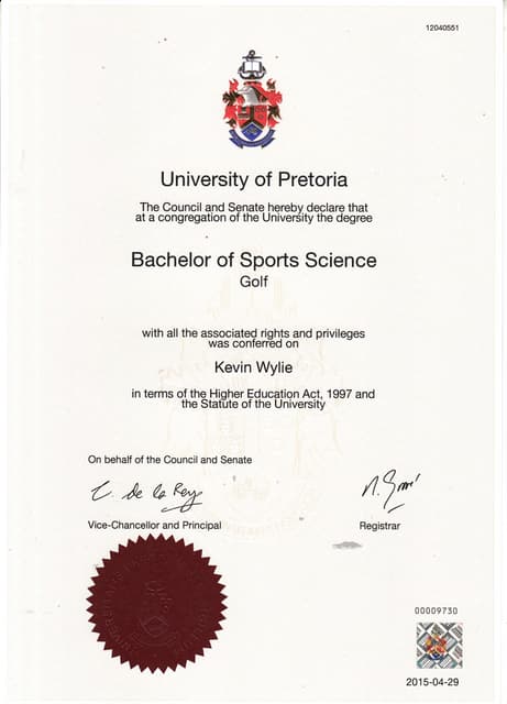 UCT Certificate BSc | PDF
