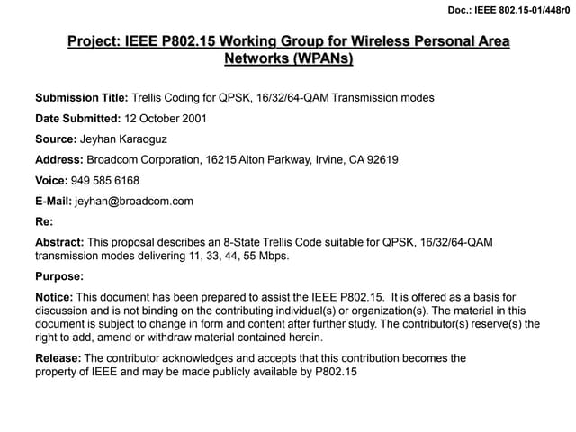 Trellis Coding For Qpsk 16 32 64 Qamppt
