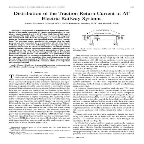 Distribution of traction return current | PDF