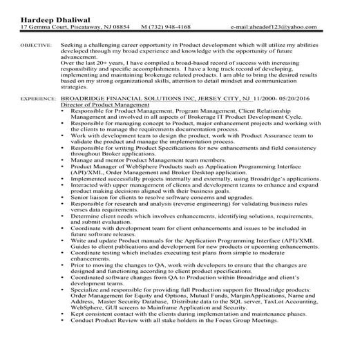 Bart resume 11614 | DOC