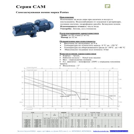 CAM katalog Pentax water pumps | PDF