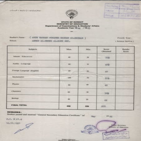 Tawjihi Stream 1 | PDF