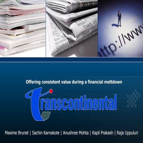 Transcontinental Inc March 09 | PPTX | Business Accounting & Finance ...