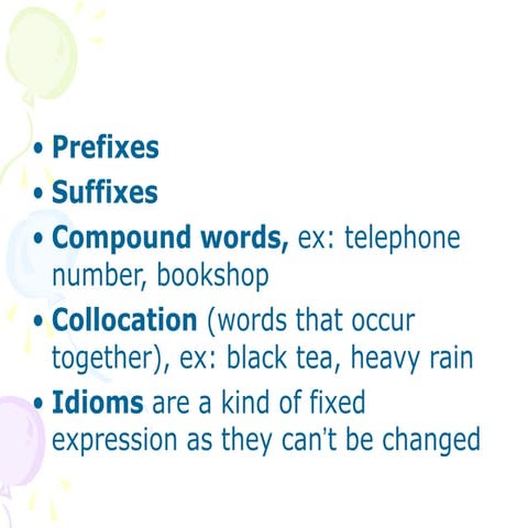 Prefix, sufix and compound. | PDF