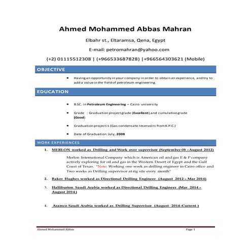 CURRICULUM VITAE UPDATE OM | DOC