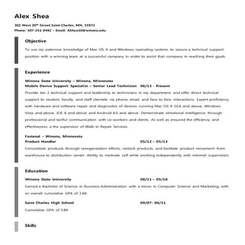 Revised Resume | DOCX