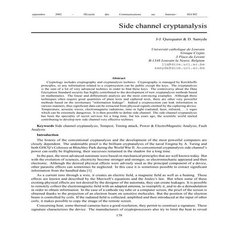 Emission security- Tempest Attacks | PDF